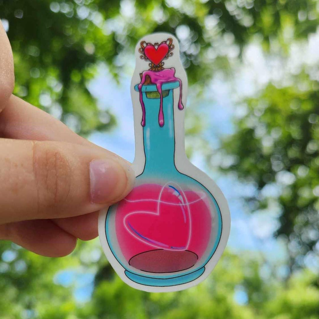 Love Potion Sticker Dungeons and Dragons Sticker Potion Bottle Sticker ...