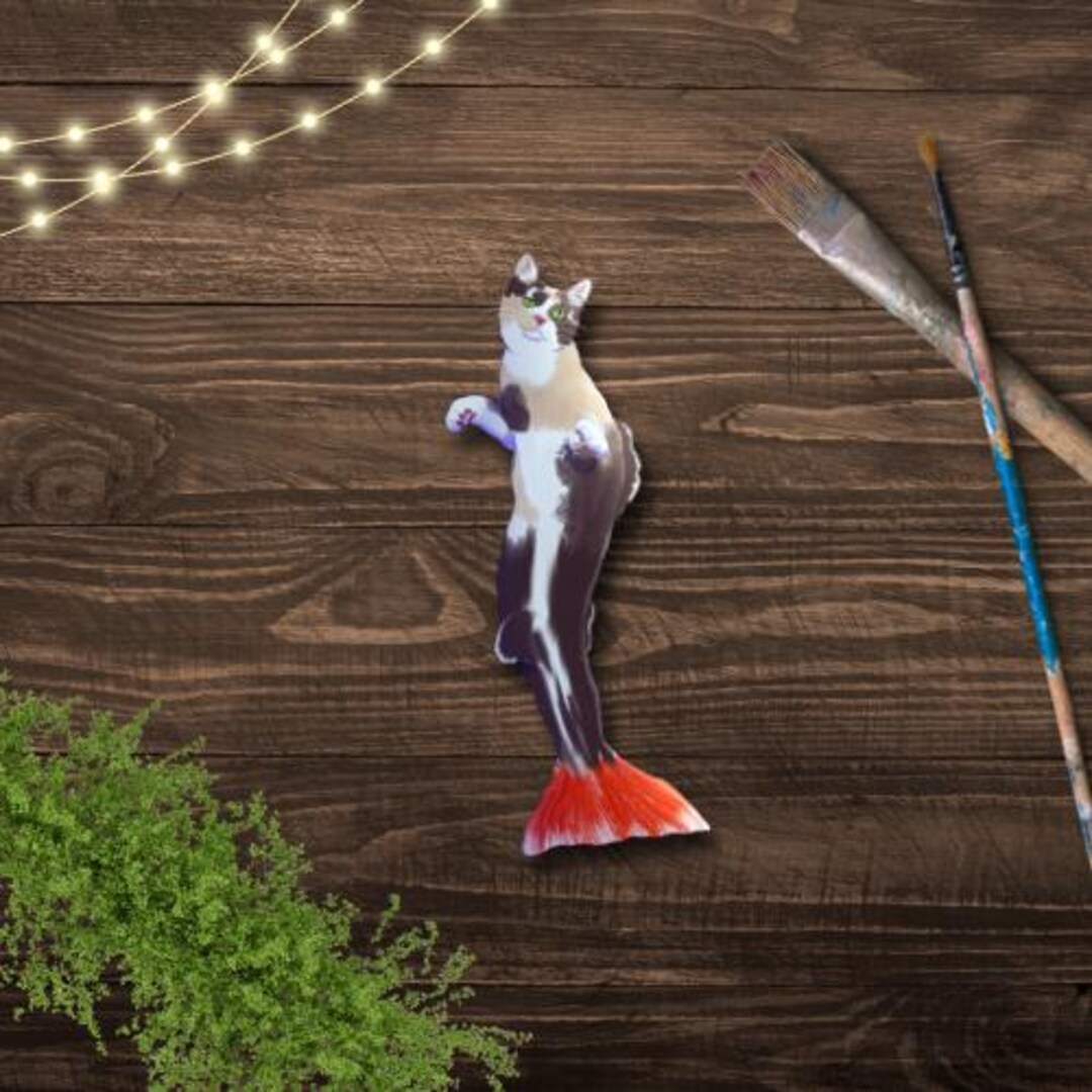 Catfish Sticker - Mermaid Sticker - Mermay 2024 Sticker - Original Art ...
