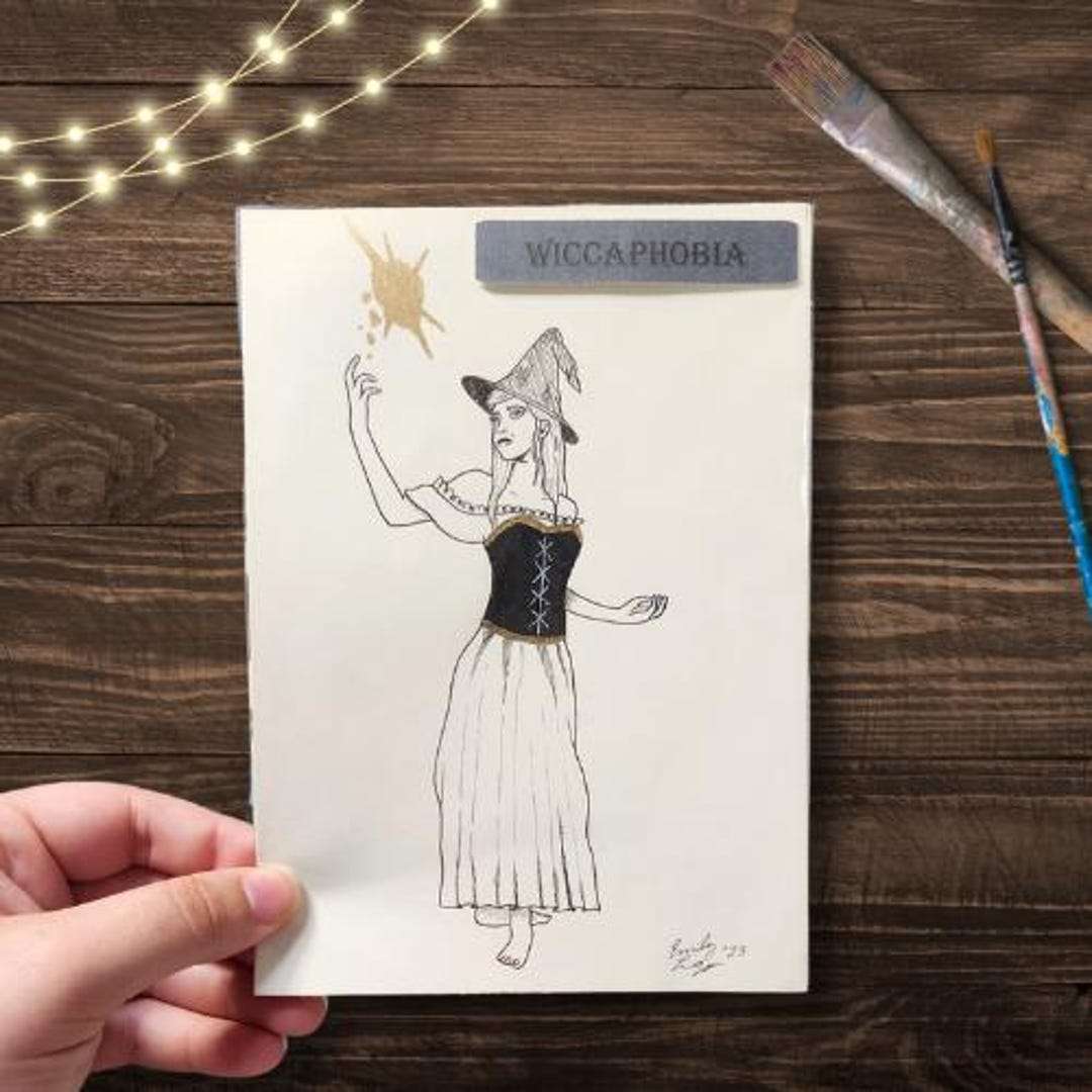 Original Inktober 2023 Drawing – Wiccaphobia – Fear of Witches or ...