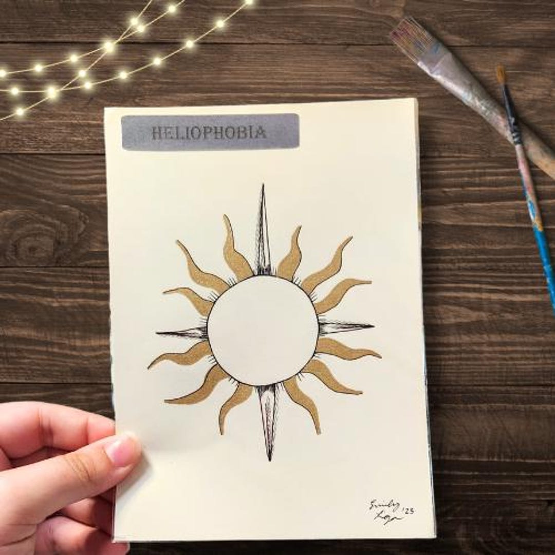 Original Inktober 2023 Drawing – Heliophobia – Fear of Sunlight | 5x7 ...