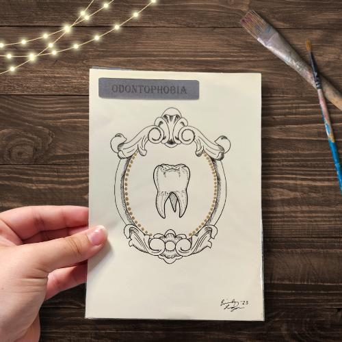 Original Inktober 2023 Drawing – Odontophobia – Fear of Teeth or Dental ...