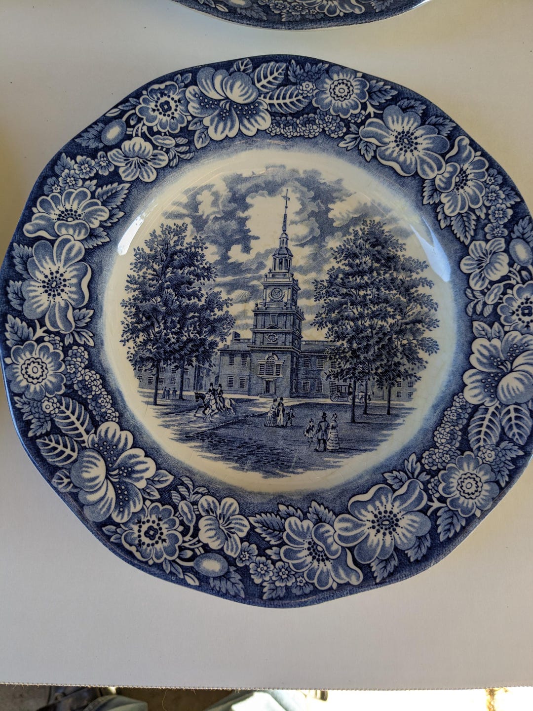 Liberty Blue Ironstone Plates: Independence Hall (set of 6) - Etsy