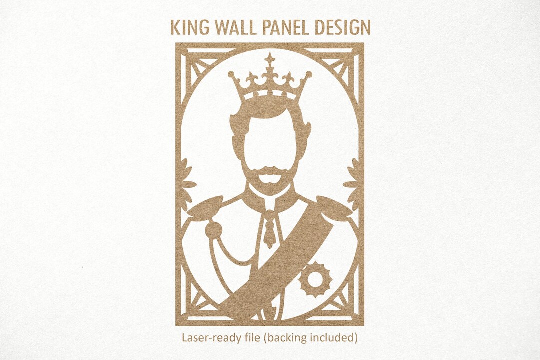King Svg. Prince Laser Cut Wall Panel Svg. Digital SVG PNG DXF Files ...