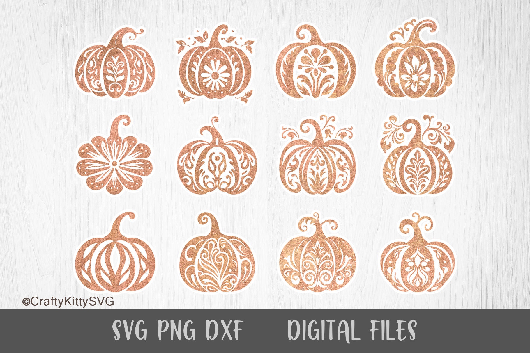 Mandala Pumpkin Svg Bundle. Floral Pumpkin SVG PNG DXF Cut Files for ...