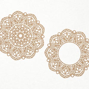 Mandala Monogram Frame Svg. Digital SVG PNG DXF Files for Vinyl/paper ...