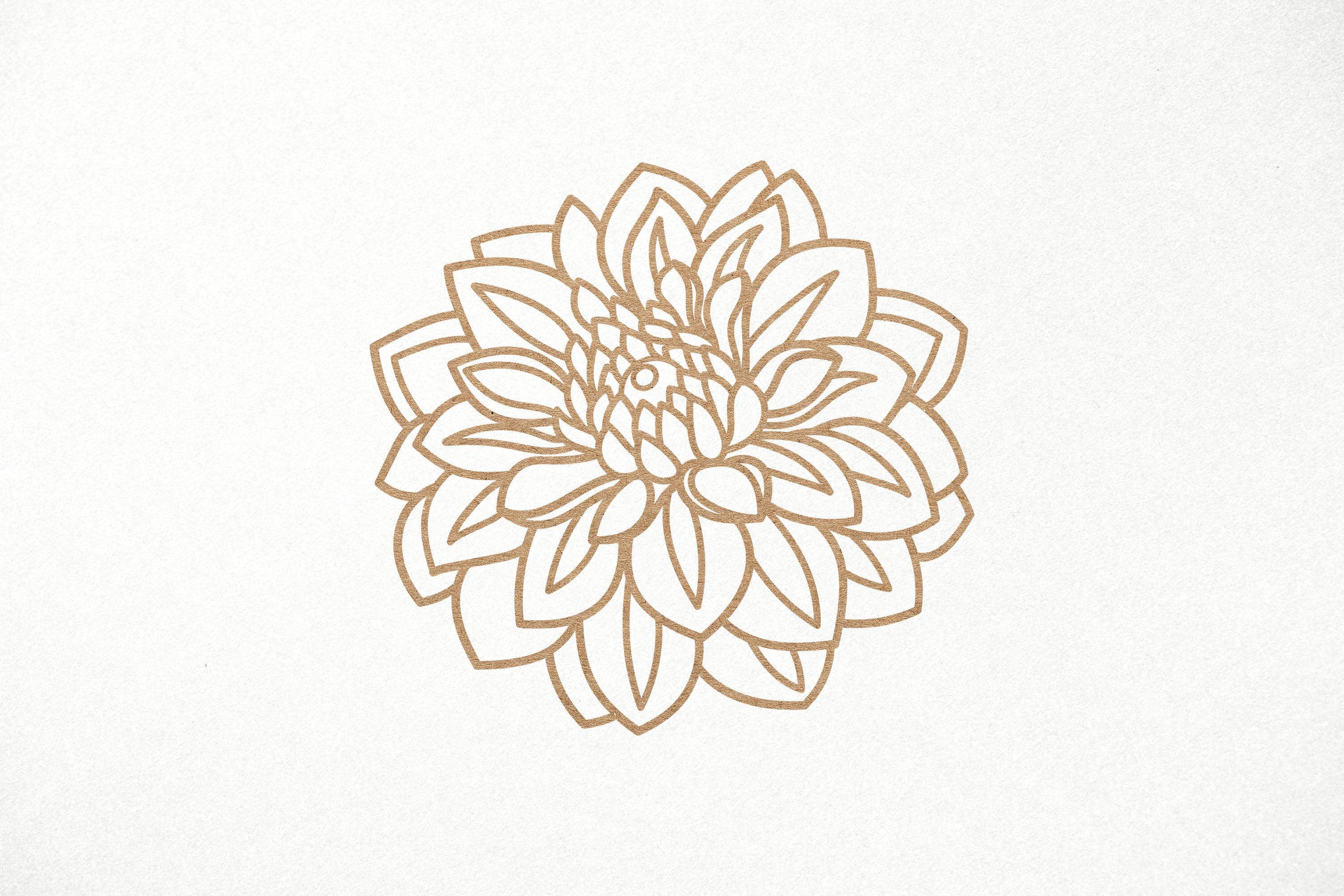 Dahlia Flower Svg. Peony Flower Svg. Digital SVG PNG DXF Files for ...