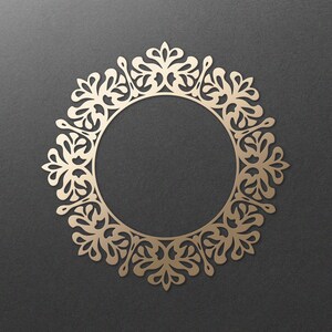 Monogram Frame Svg. Wedding Ornate Decorative Circle Round Mirror Frame ...