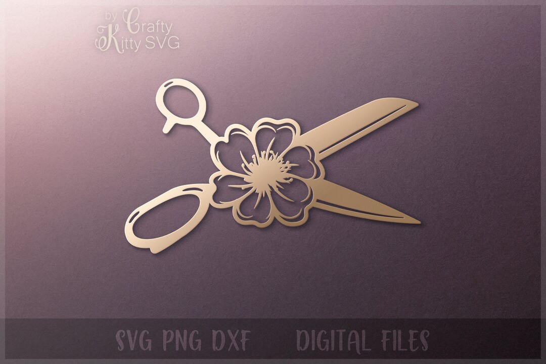 Scissors Svg. Floral Scissors Svg. Flower Scissors Svg. - Etsy