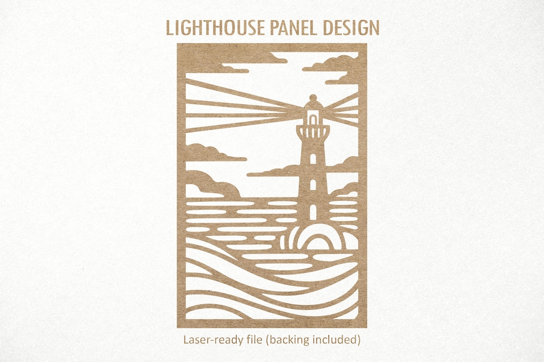 Lighthouse Laser Cut Wall Panel Svg. Digital SVG PNG DXF Files for ...
