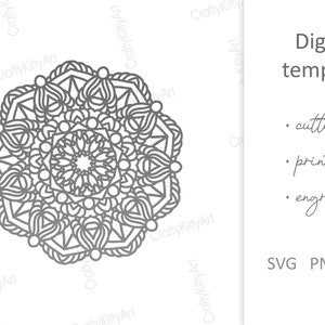 Mandala Monogram Frame Svg. Digital SVG PNG DXF Files for Vinyl/paper ...