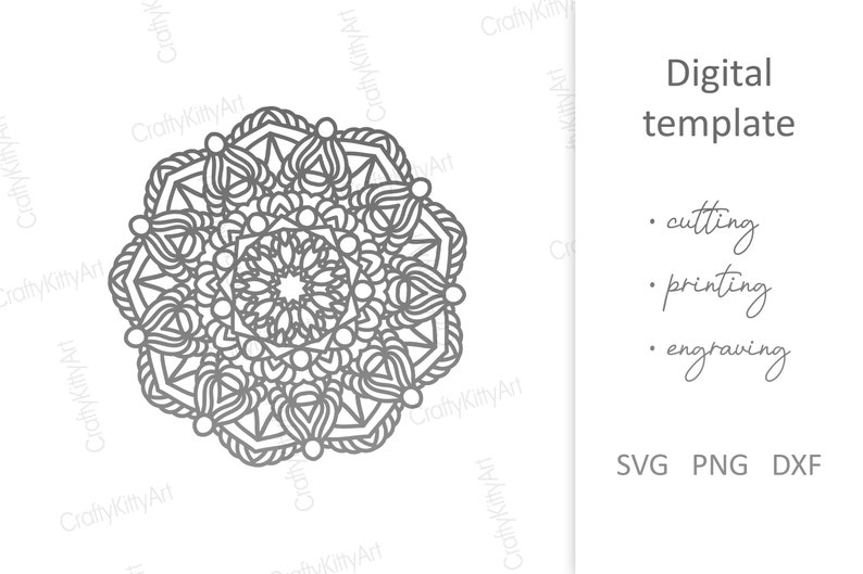 Mandala Monogram Frame Svg. Digital SVG PNG DXF Files for Vinyl/paper ...