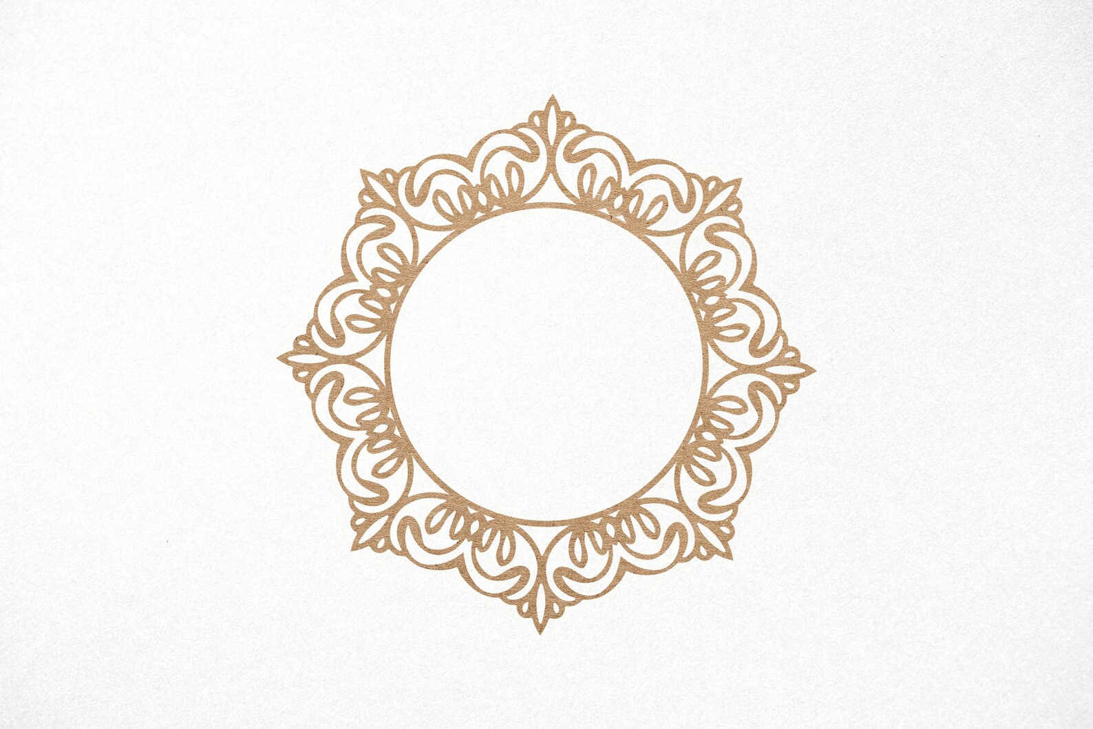 Monogram Frame Svg. Wedding Ornate Decorative Circle Round Mirror Frame ...