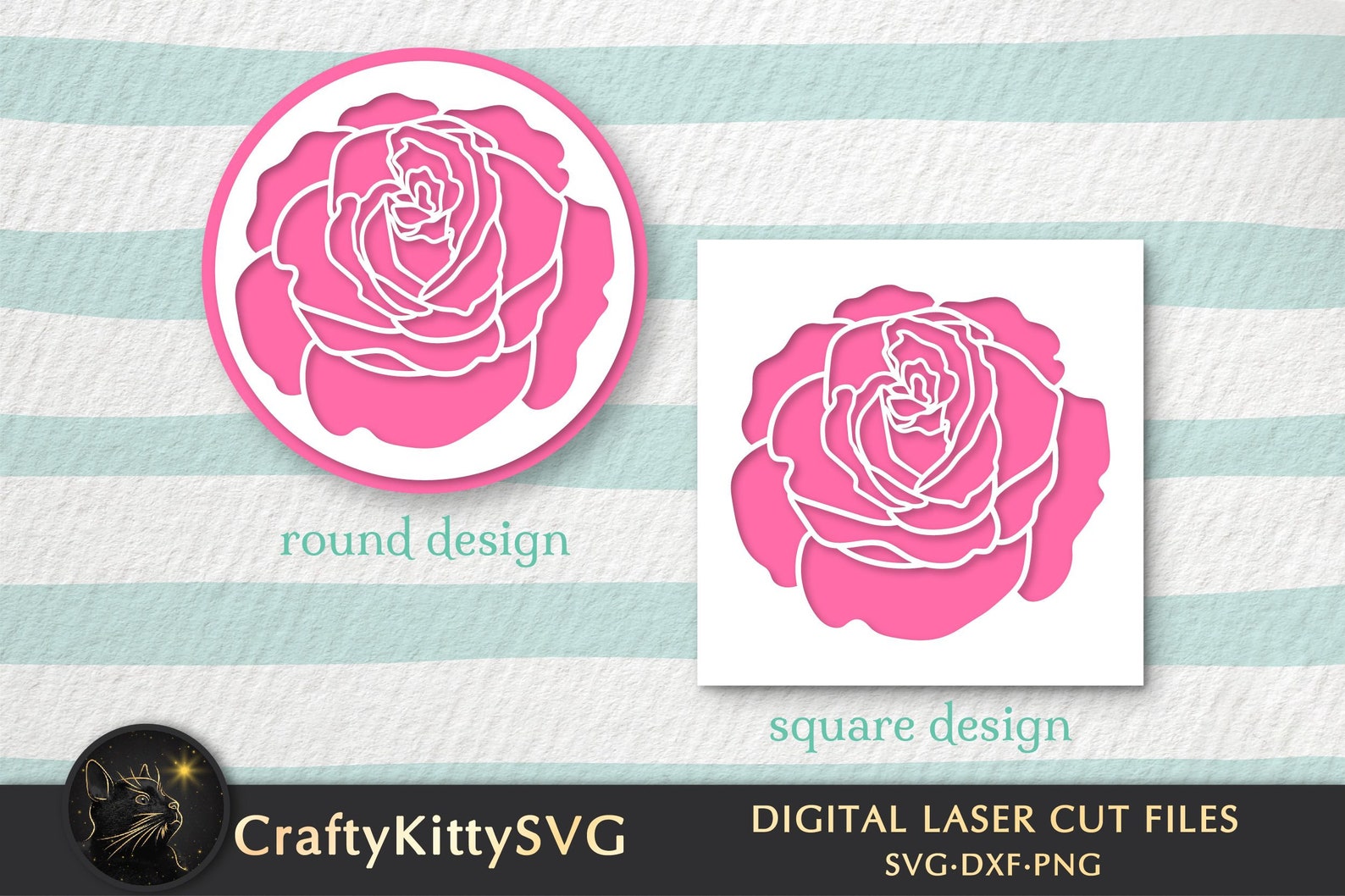 Rose Card Svg / Floral Card Svg / Papercut Card Template / - Etsy Australia