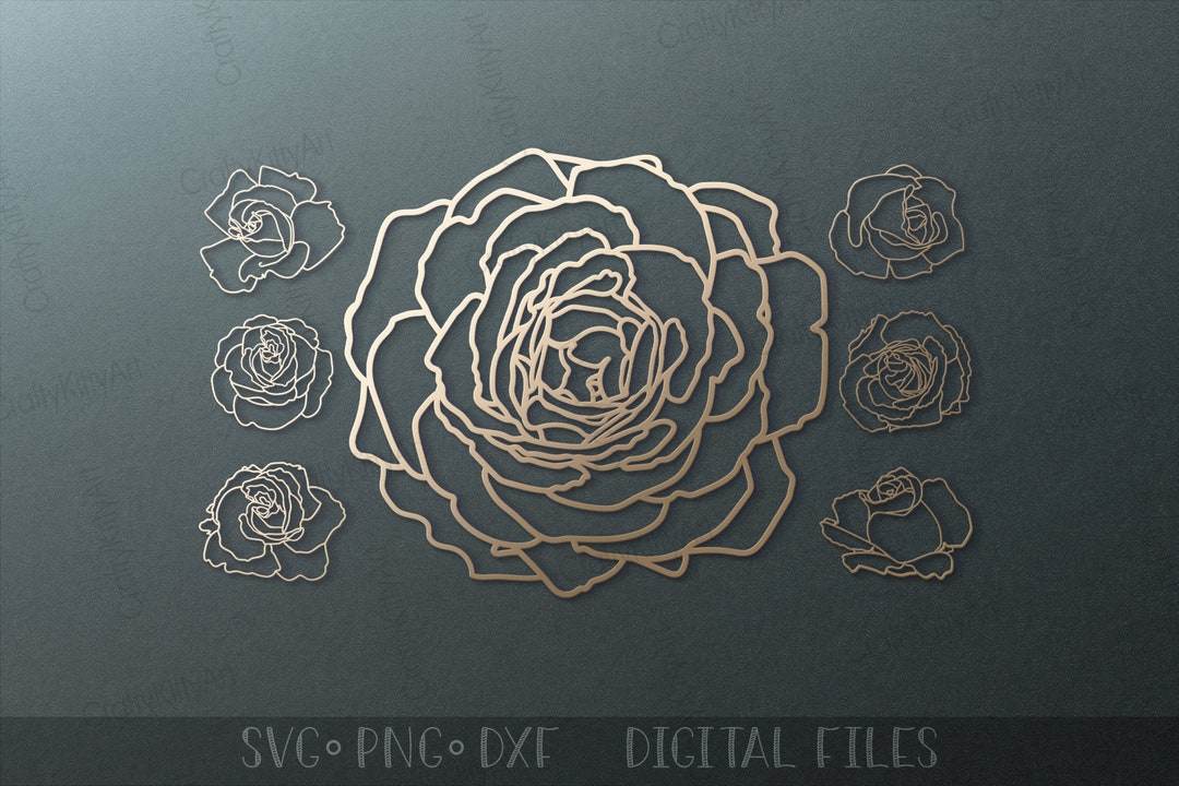 Rose SVG Bundle. Rose Blume svg. Rosen svg. Digitale SVG PNG DXF ...