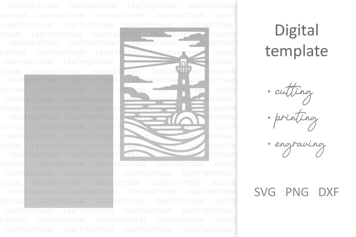 Lighthouse Laser Cut Wall Panel Svg. Digital SVG PNG DXF Files for ...