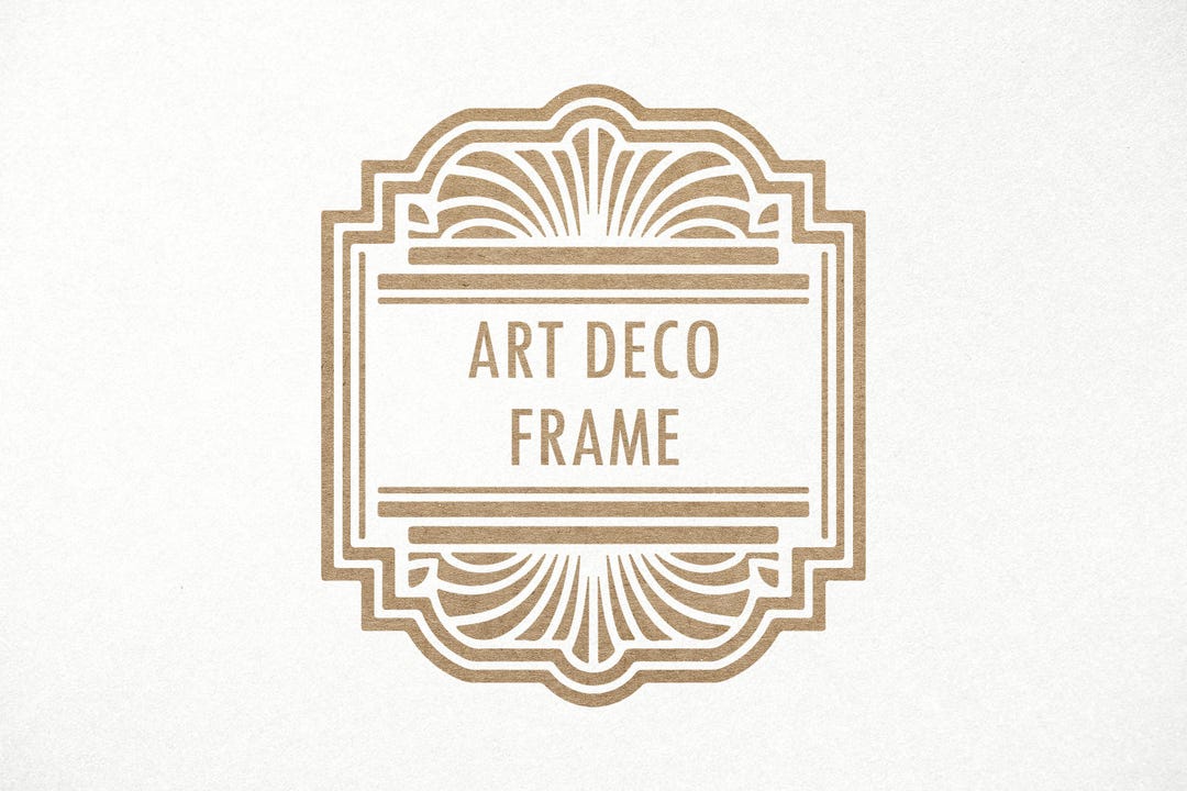 Art Deco Frame Svg. Antique Vintage Retro Decorative Monogram Frame Svg. Digital SVG PNG DXF for ...