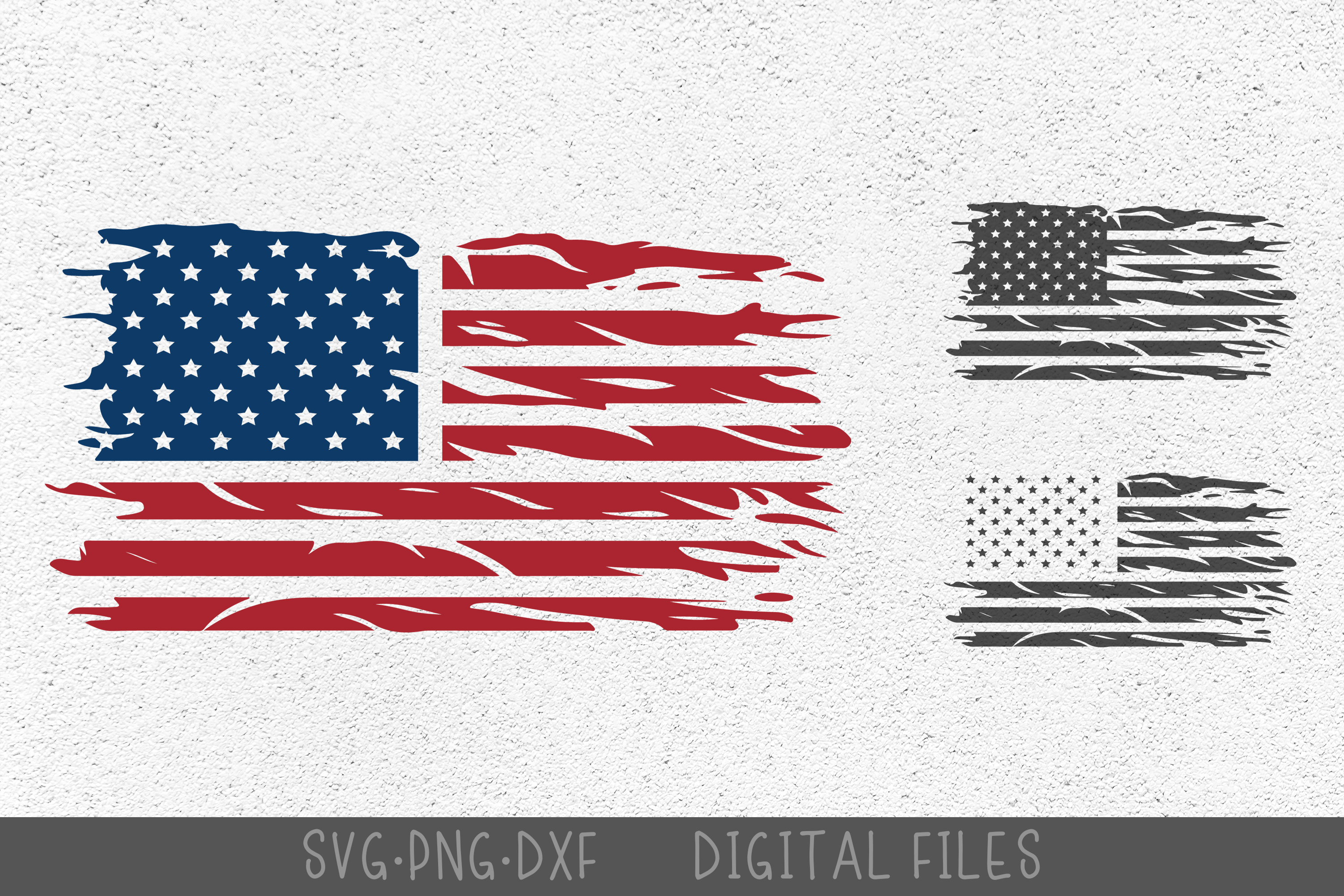 Distressed American Flag Svg Bundle. American Flag PNG. 4th of July Cut ...