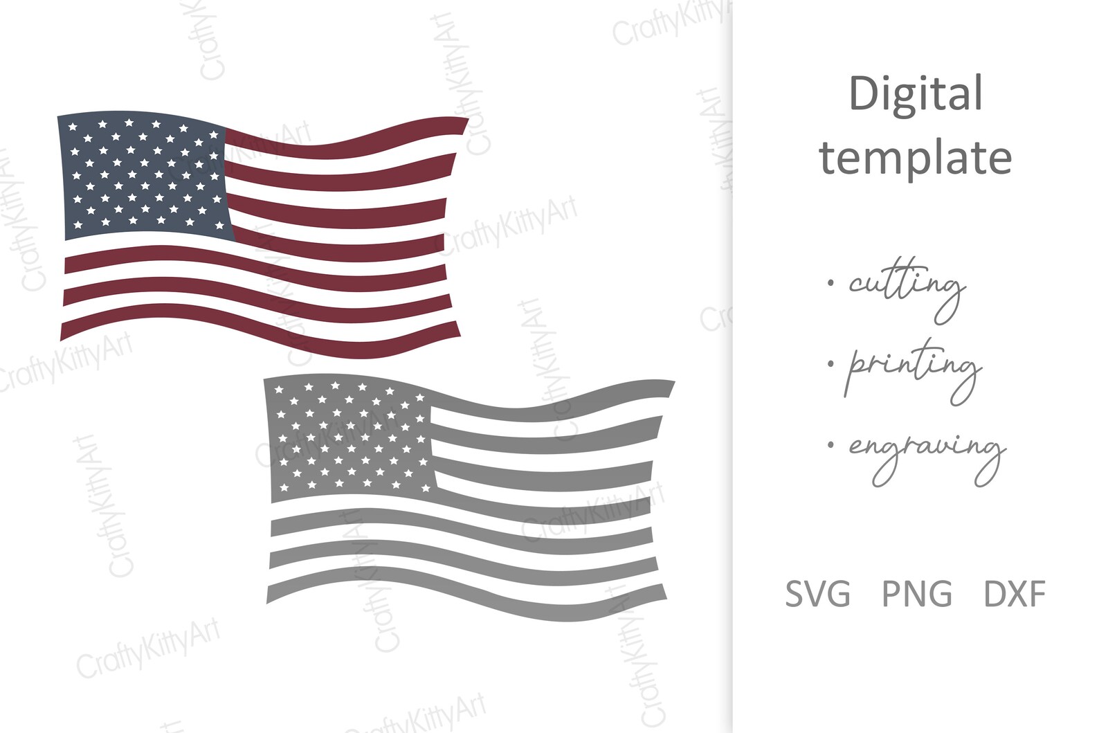 American Flag Svg. American Flag PNG. 4th of July Cut Files for Cricut ...