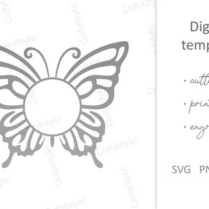 Butterfly Monogram Frame Svg. Butterflies Svg Laser Cut Papercut Bundle ...