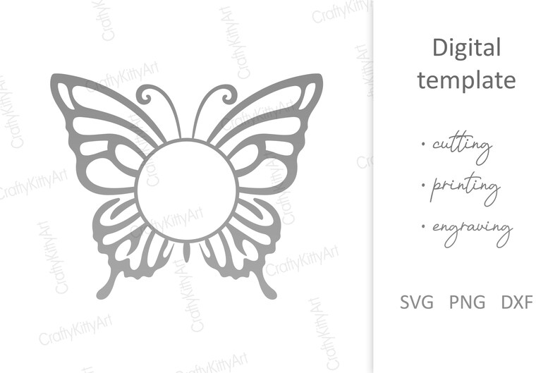 Butterfly Monogram Frame Svg. Butterflies Svg Laser Cut Papercut Bundle ...