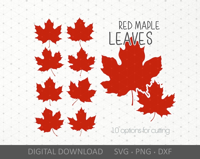 Maple Leaves Svg, Maple Leaf Dxf for Plasma Cut, Maple Leaf Cnc Laser ...