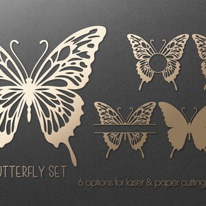 Butterfly Svg Cut File. Decorative Butterfly Monogram Frame Svg Bundle ...