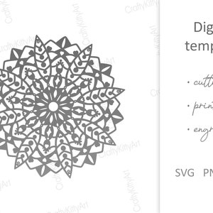 Mandala Svg. Round Mandala Svg. Digital SVG PNG DXF Files for Vinyl ...