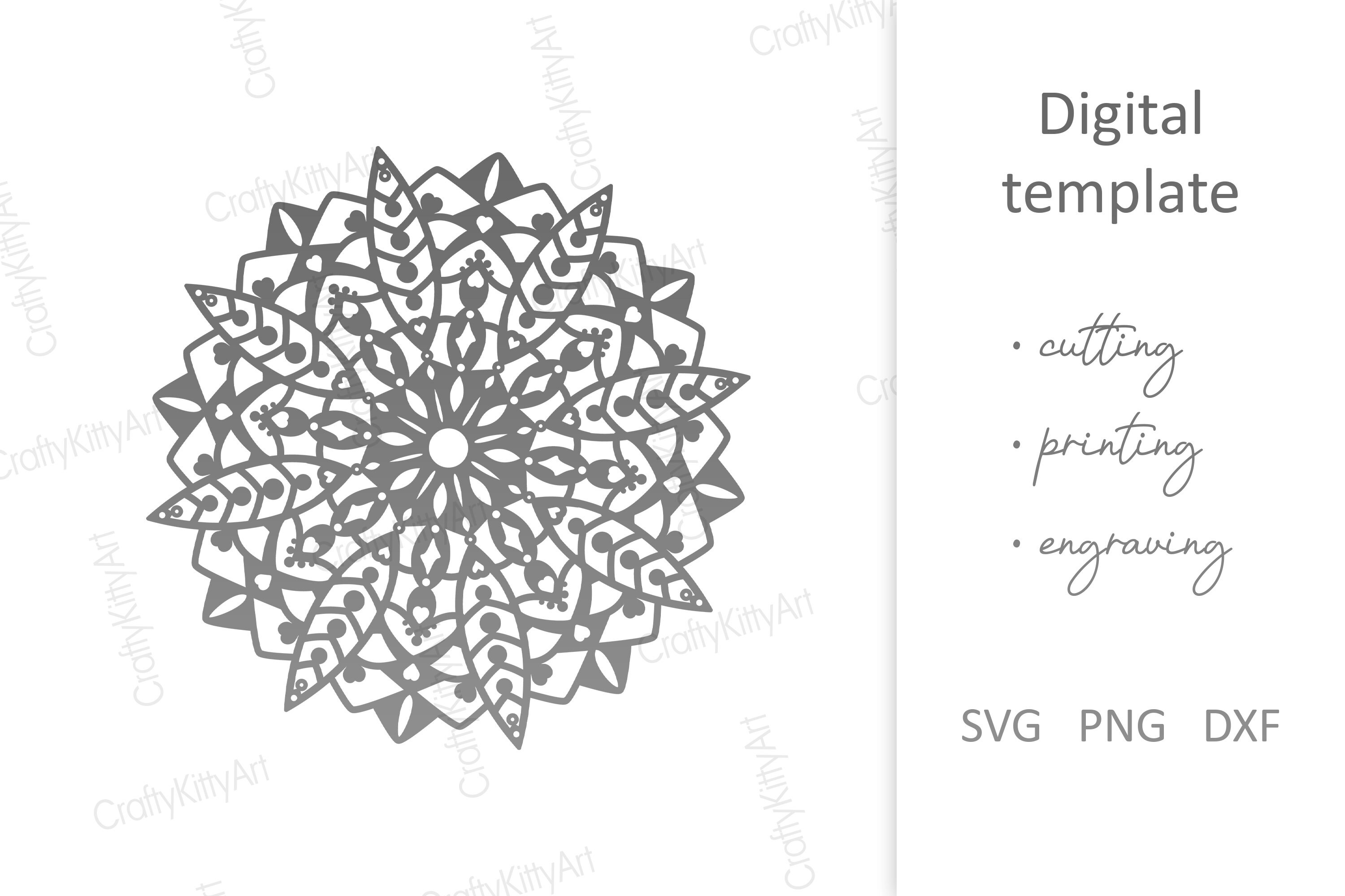 Mandala Svg. Round Mandala Svg. Digital SVG PNG DXF Files for Vinyl ...