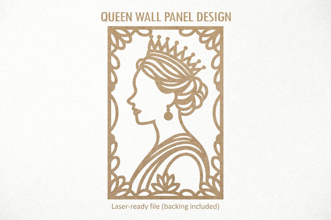 Queen Svg. Princess Laser Cut Wall Panel Svg. Digital SVG PNG DXF Files ...
