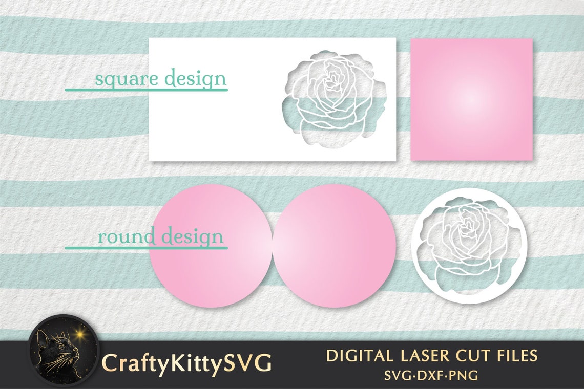 Rose Card Svg / Floral Card Svg / Papercut Card Template / - Etsy Australia