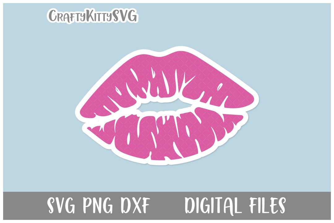 Lips Svg. Pink Lips Svg. Lovely Pink Lips Kissing Svg. Digital SVG PNG ...