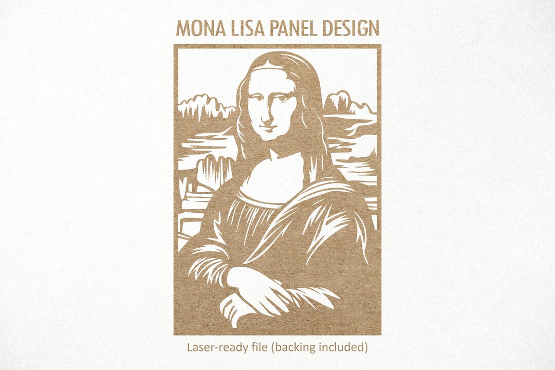 Mona Lisa Svg. Mona Lisa Laser Cut Wall Panel Svg. Digital SVG PNG DXF ...