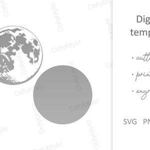 Moon Svg. Full Moon Svg. Digital SVG PNG DXF Files for Cricut ...