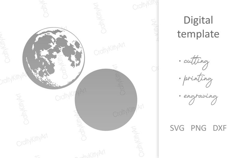 Moon Svg. Full Moon Svg. Digital SVG PNG DXF Files for Cricut ...