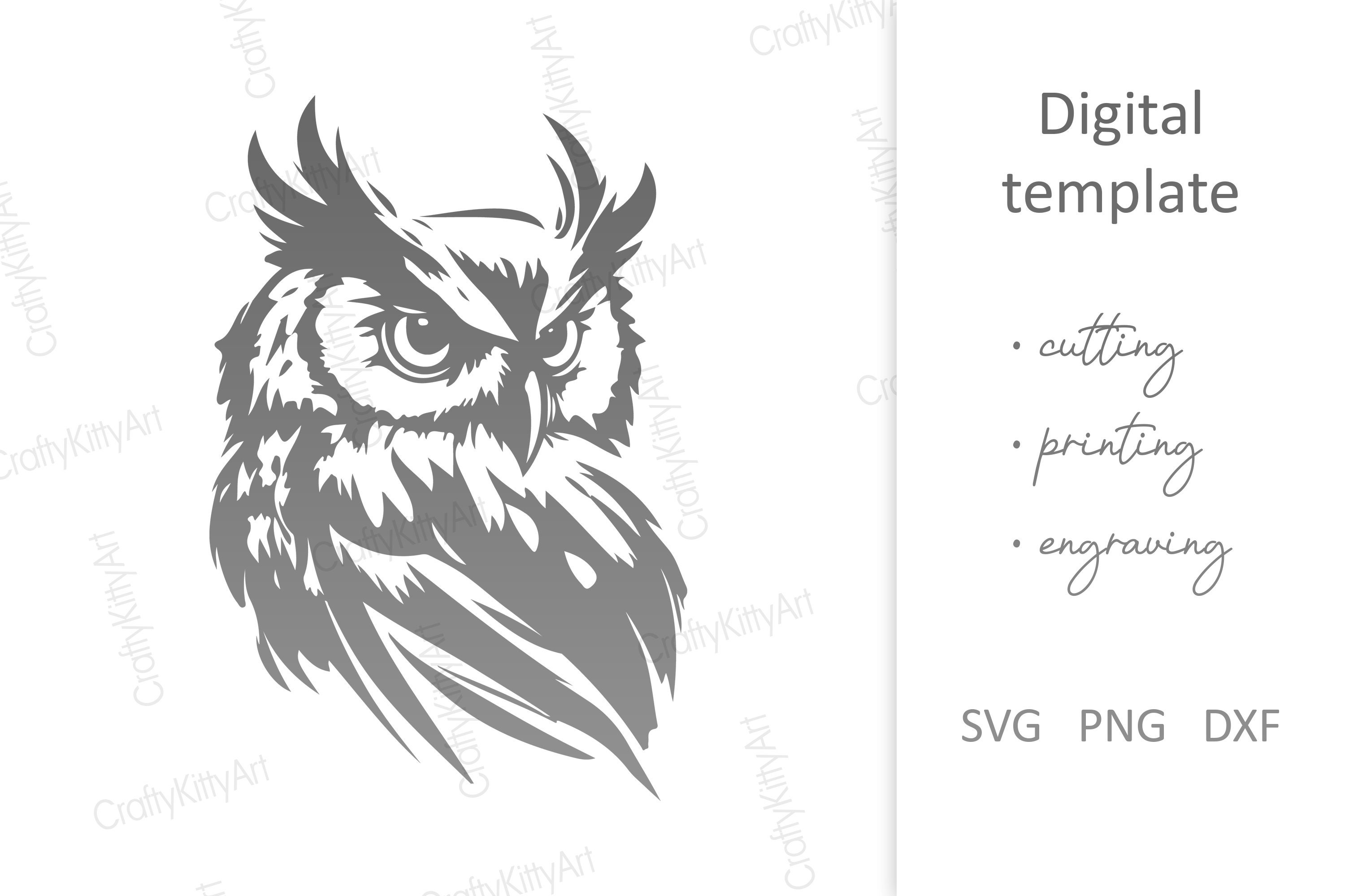 Owl Svg. Owl Face Svg. Digital SVG PNG DXF Files for Cricut, Silhouette ...
