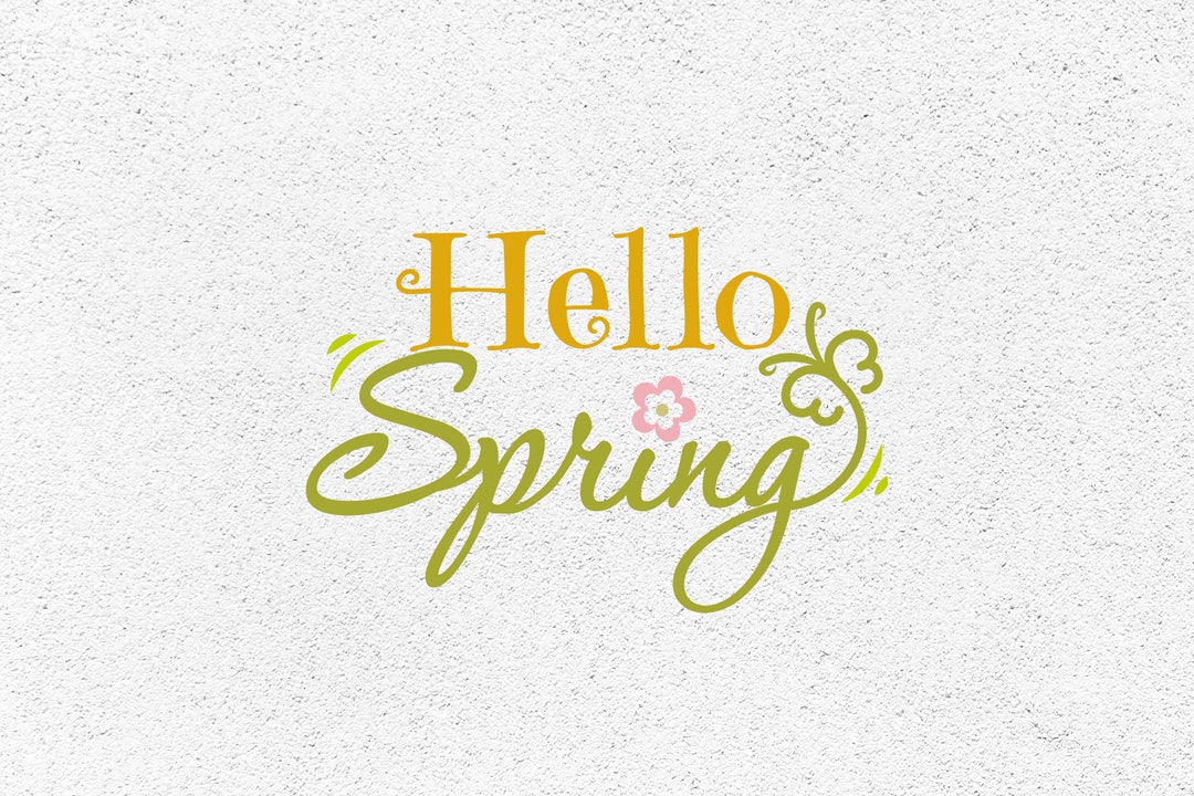 Hello Spring Svg. Welcome Spring Svg. Digital SVG PNG DXF Files for ...