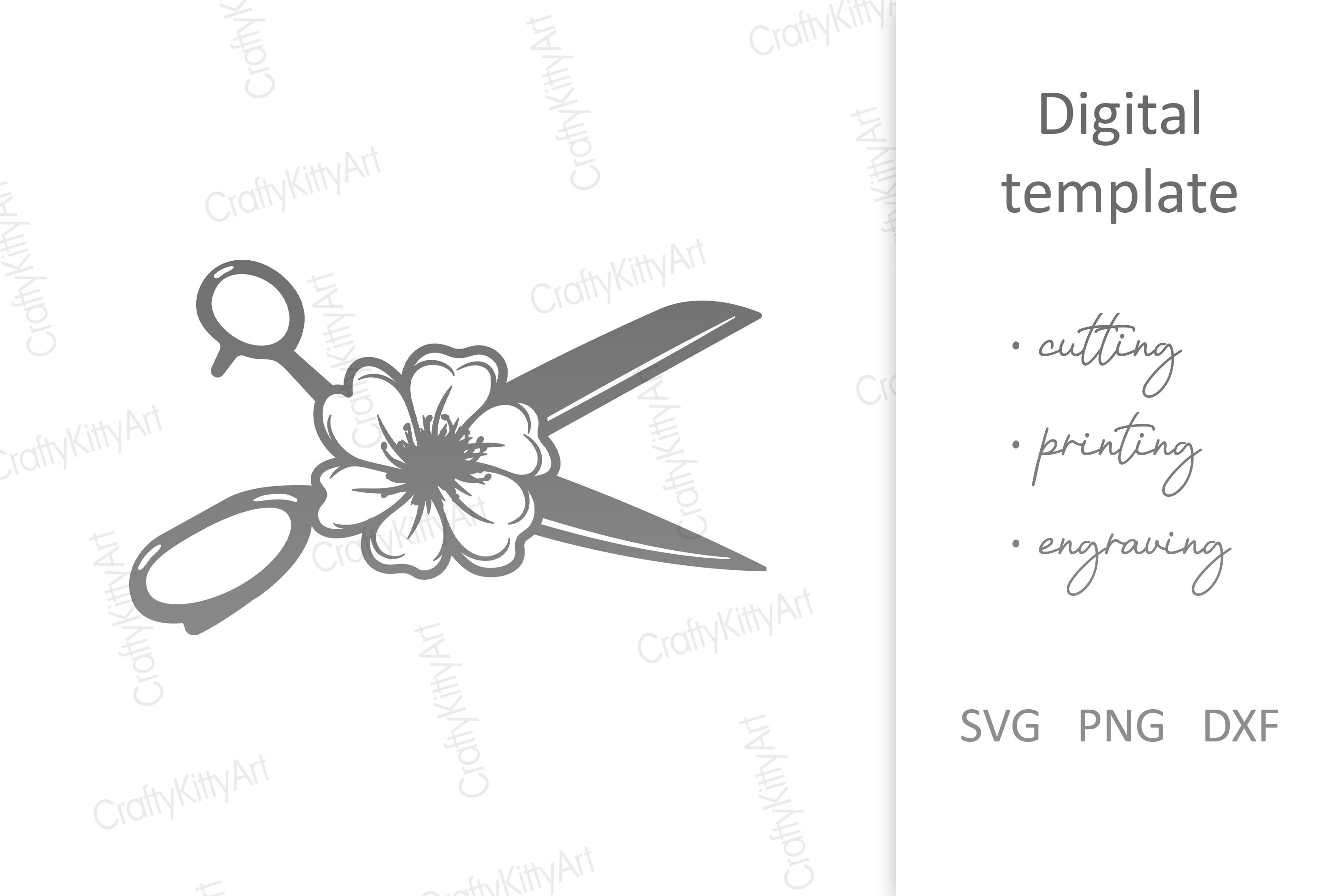 Scissors Svg. Floral Scissors Svg. Flower Scissors Svg. Digital SVG PNG ...