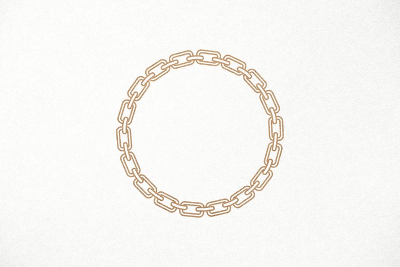 Marco de cadena SVG. Cadena circular. Anillo de cadena. Borde de cadena ...