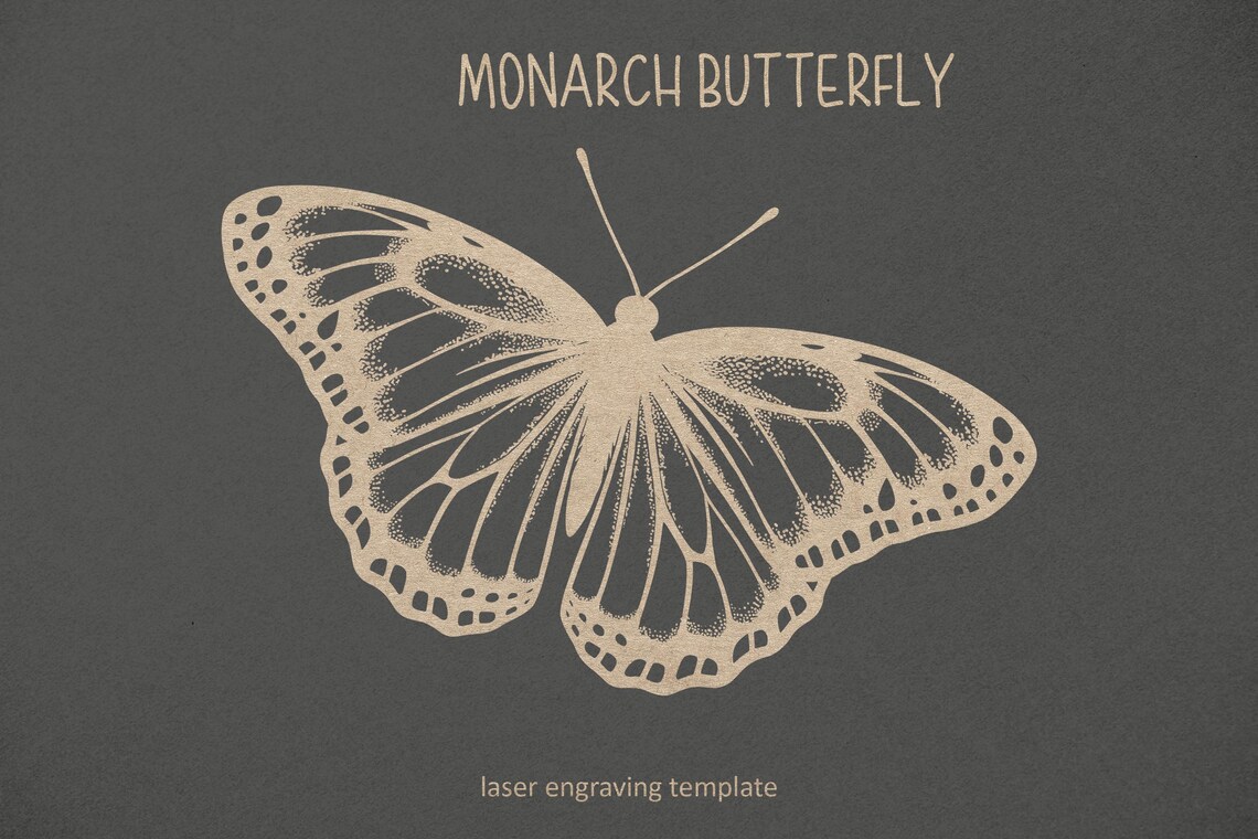 Monarch Butterfly Svg File. Butterfly Svg Laser Engraving Template ...
