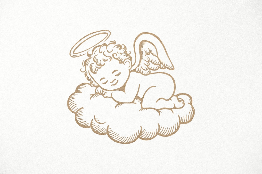 Baby Angel Svg. Cherub Svg. Digital SVG PNG DXF Files, Cricut ...
