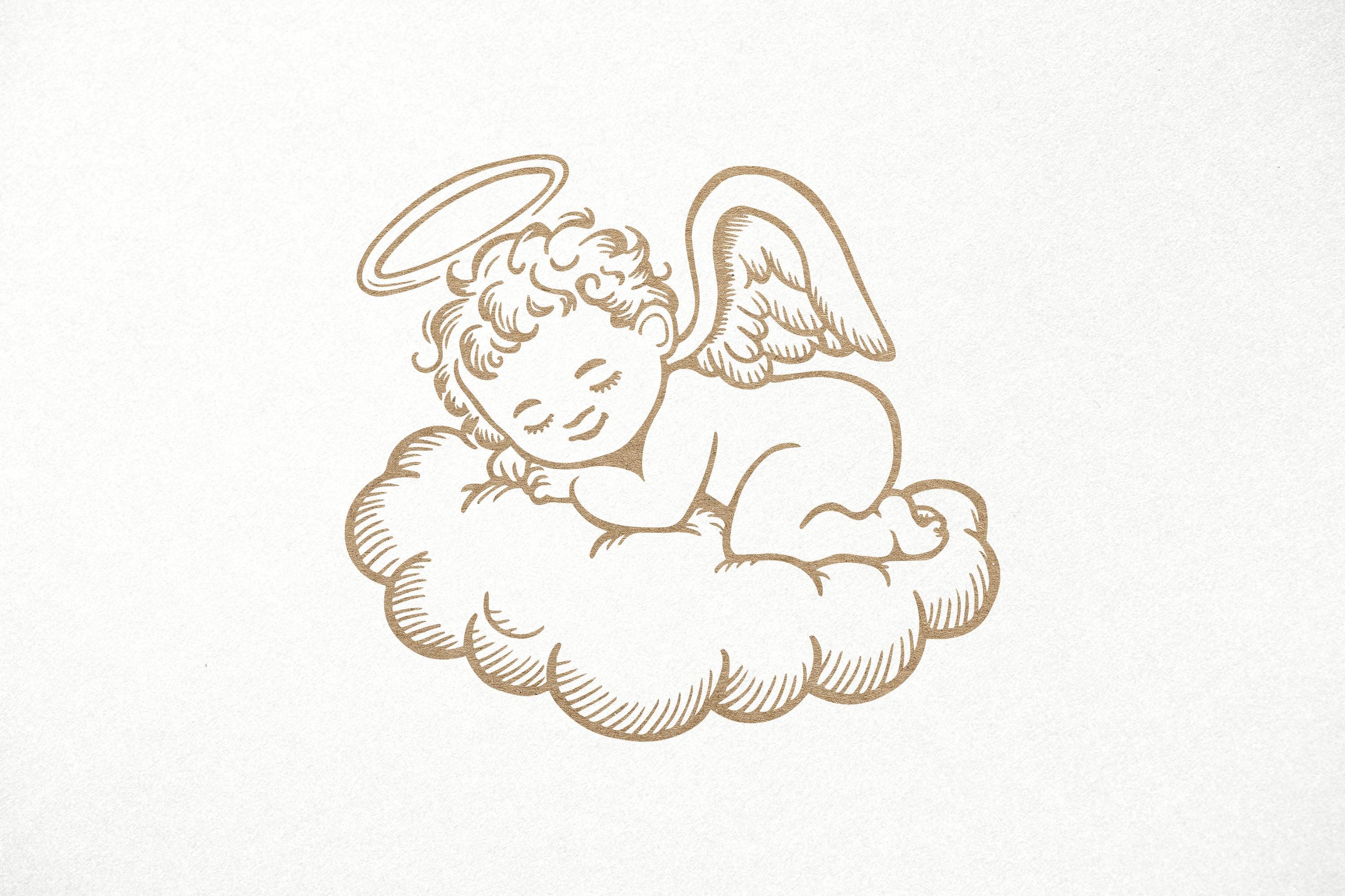Baby Angel Svg. Cherub Svg. Digital SVG PNG DXF Files, Cricut ...