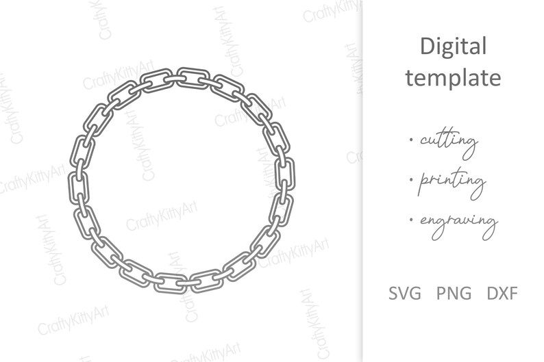 Marco de cadena SVG. Cadena circular. Anillo de cadena. Borde de cadena ...