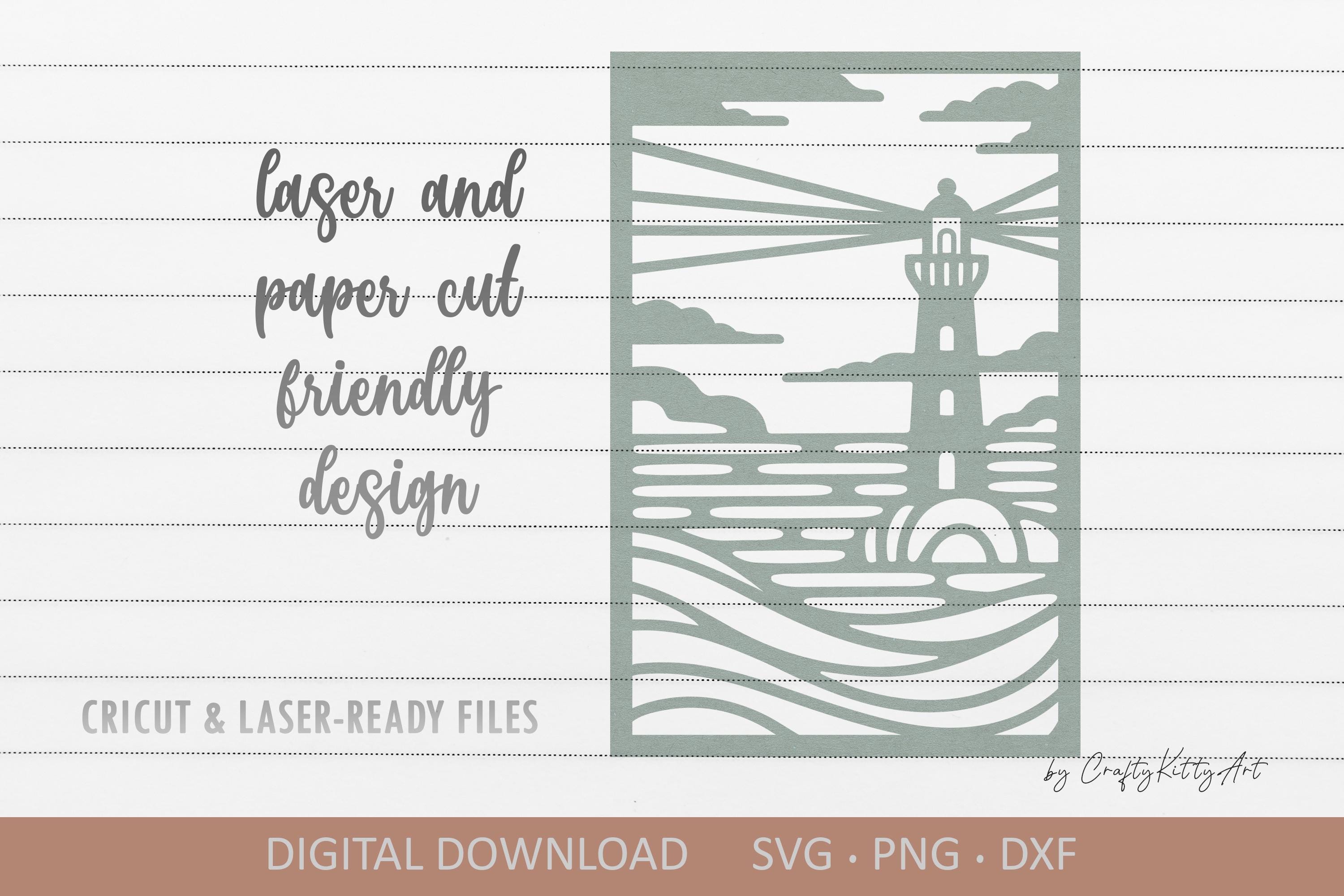 Lighthouse Laser Cut Wall Panel Svg. Digital SVG PNG DXF Files for ...