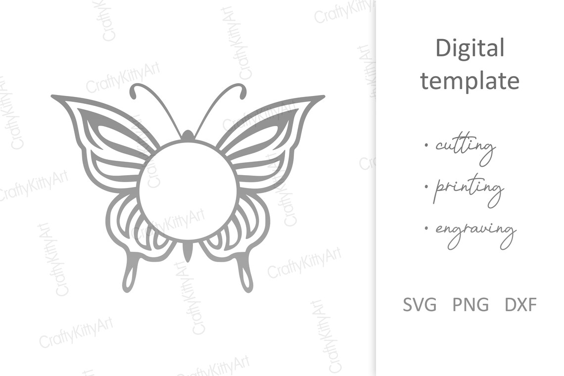 Butterfly Monogram Frame Svg. Butterflies Svg Laser Cut Papercut Bundle ...