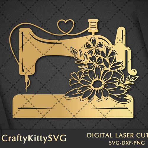 Sewing Machine Zentangle SVG DXF Png Jpeg Digital | Etsy