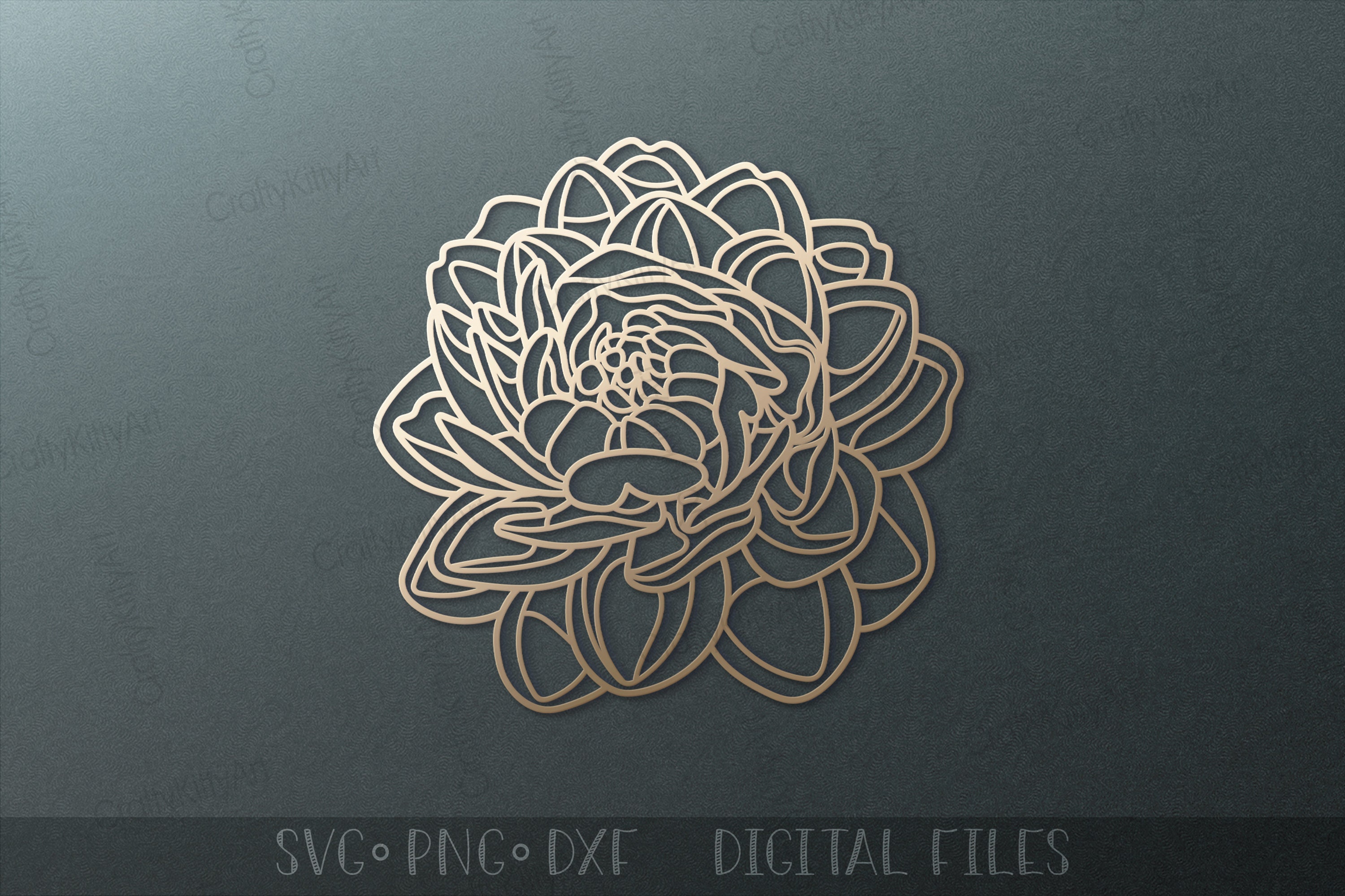 Peony Svg. Peony Flower Svg. Digital SVG PNG DXF Files for Vinyl/paper ...