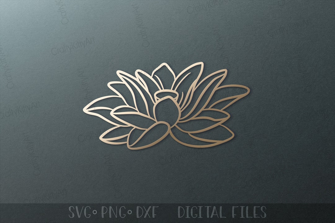 Lotus Blume svg. Seerose svg. Digitale SVG PNG DXF Dateien für Vinyl ...