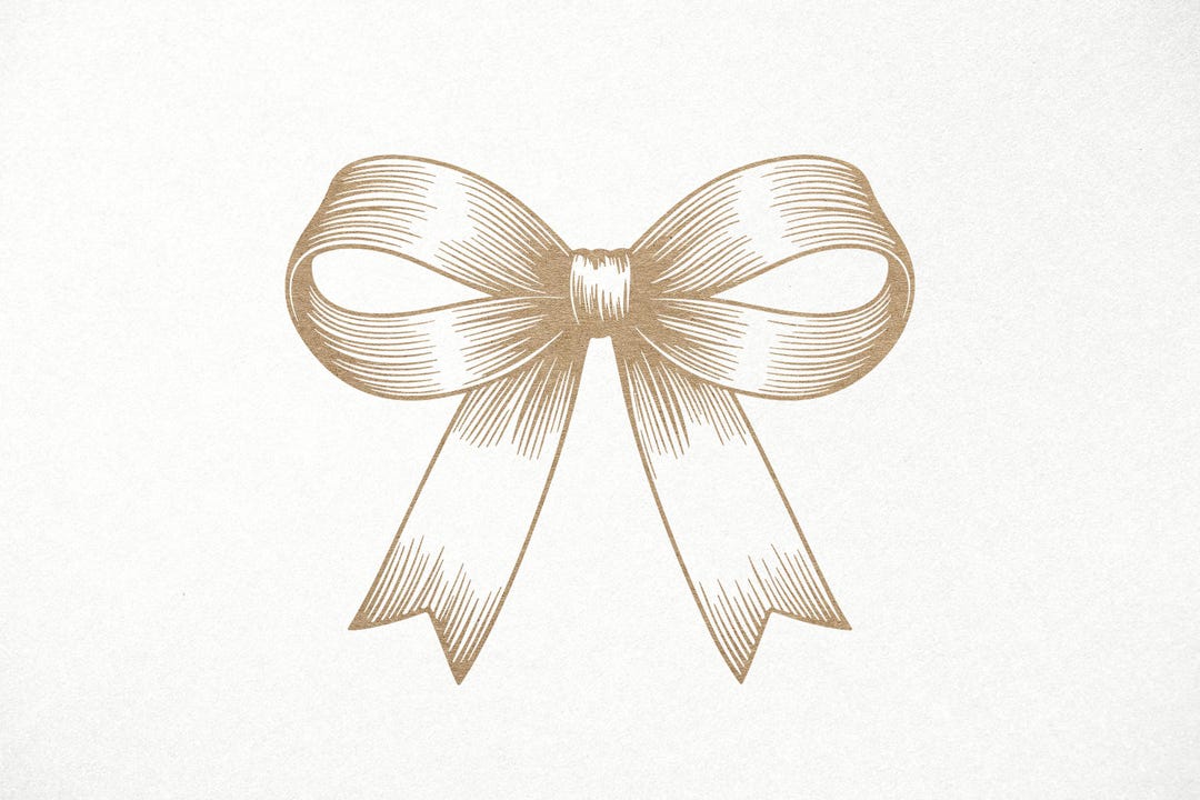 Bow Svg File. Coquette Ribbon Bow Laser Engraving Template. Digital SVG ...
