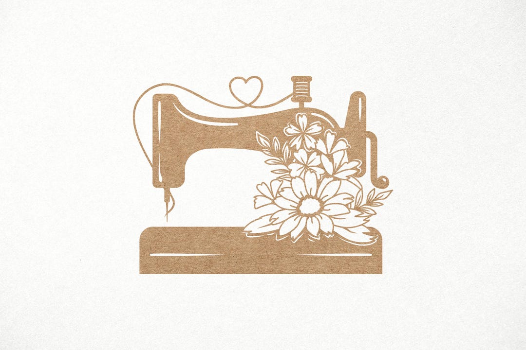 Sewing Machine Svg. Floral Sewing Machine Svg. Flower Sewing Machine ...