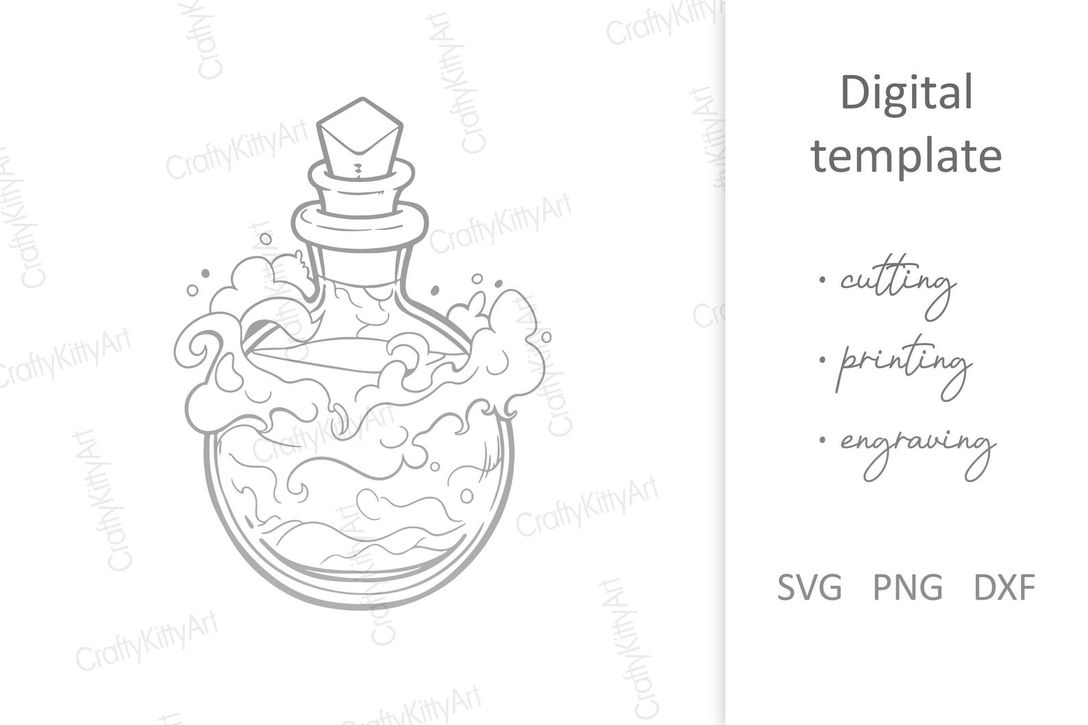 Magic Bottle Svg. Potion Bottle Svg. Digital SVG PNG DXF for Cricut ...